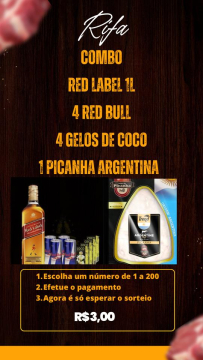 Kit picanha + red label | Sua Rifa Digital
